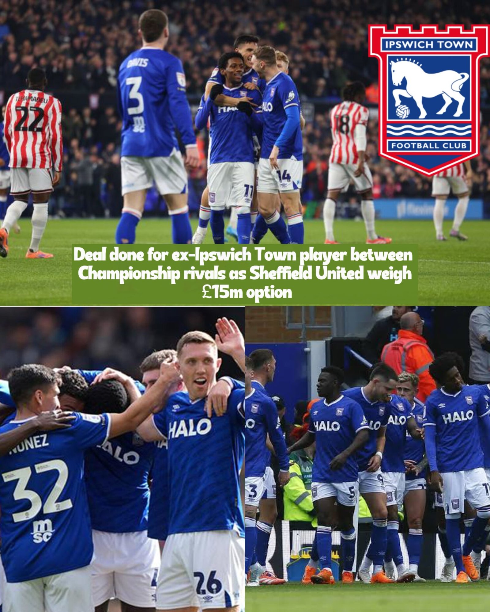 Ex-Ipswich Town forward set to join Championship rivals ahead of ...